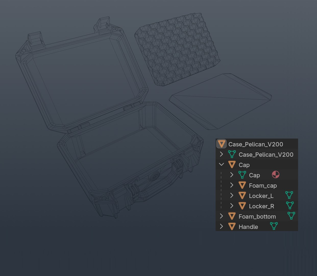 3D Model Vault V200 Pelican Pistol Hard Case 3 Colors - TurboSquid 2338505