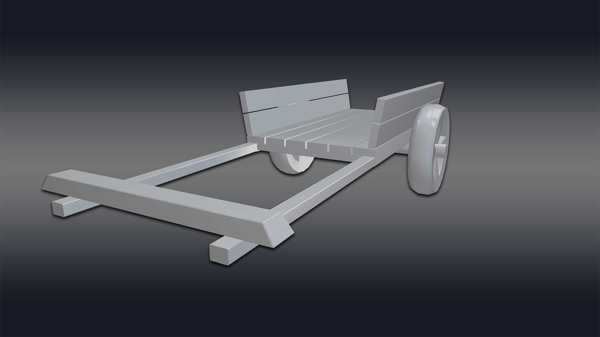 Free 3D Wooden Cart Model - TurboSquid 2149444