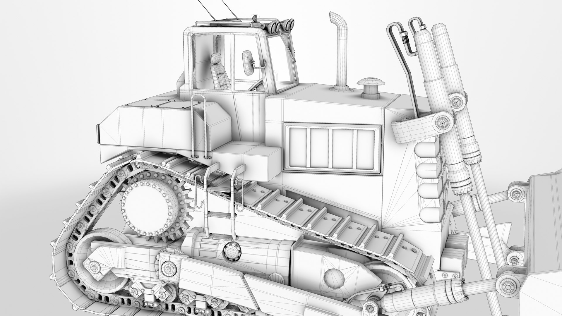 3D Crawler Dozer Model - TurboSquid 1636414
