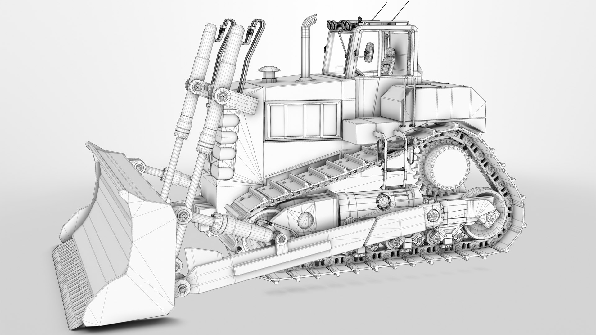 3D Crawler Dozer Model - TurboSquid 1636414
