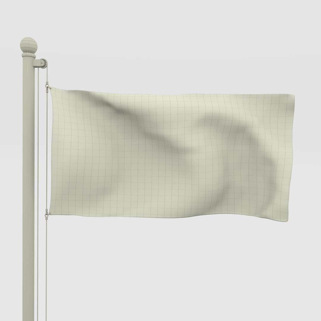 3d flag pole