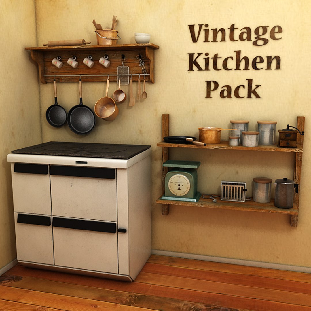 Vintage Kitchen 3D - TurboSquid 1197183
