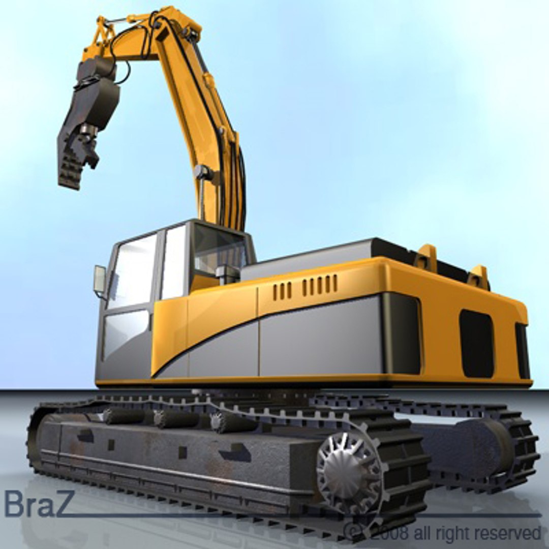Hydraulic Excavators Demolition Bucket 3ds