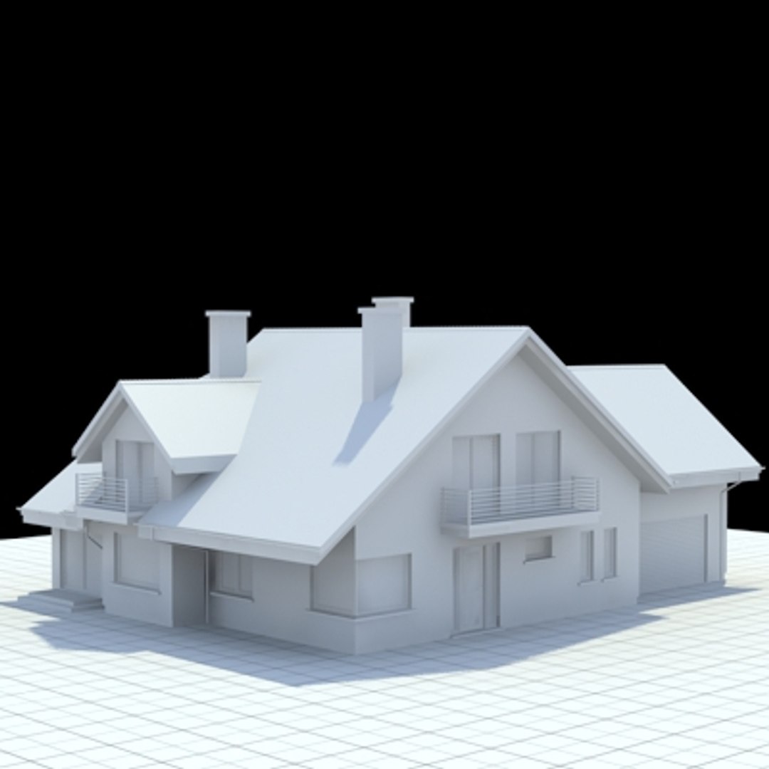 3d single-family house 1 model