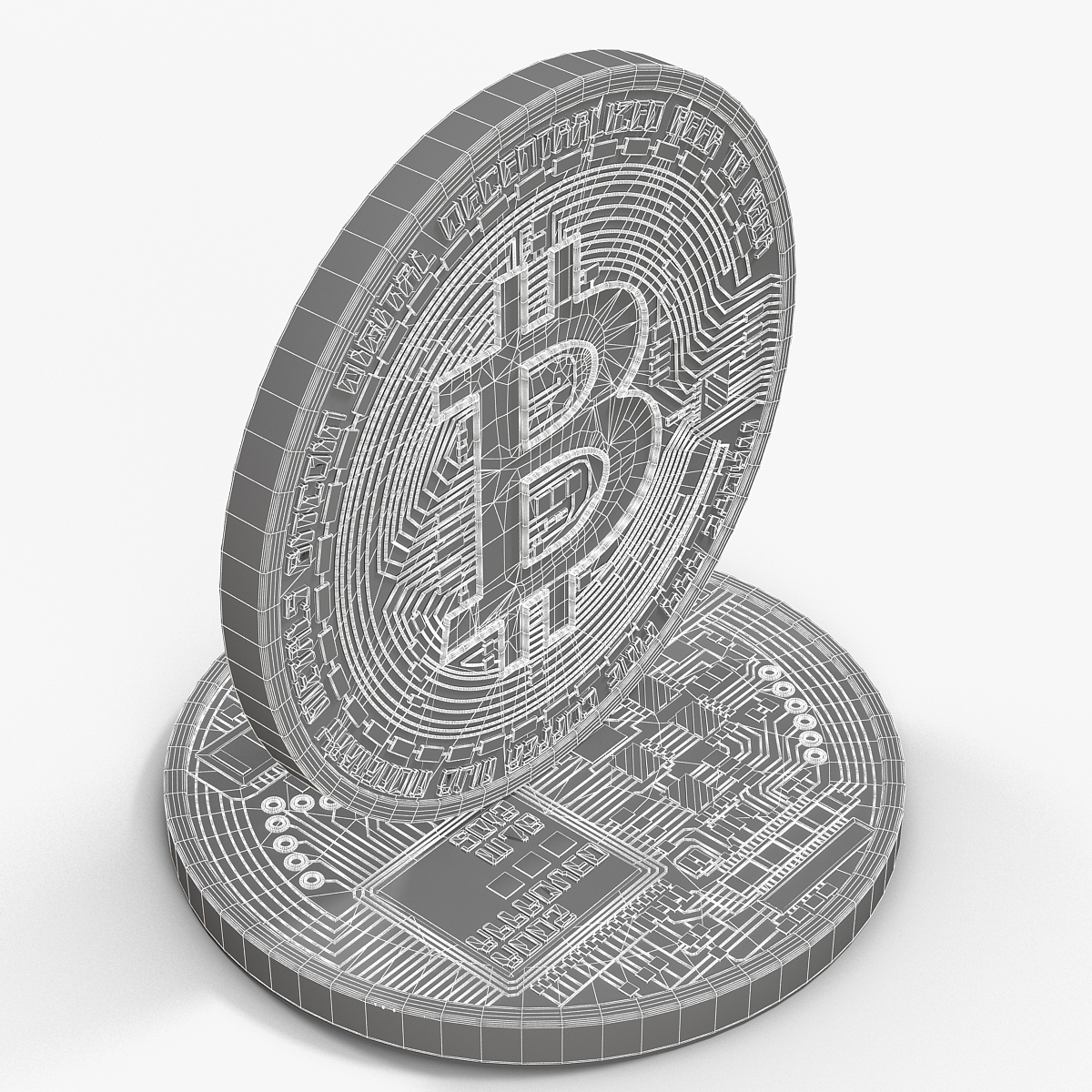 3d bitcoin coin model