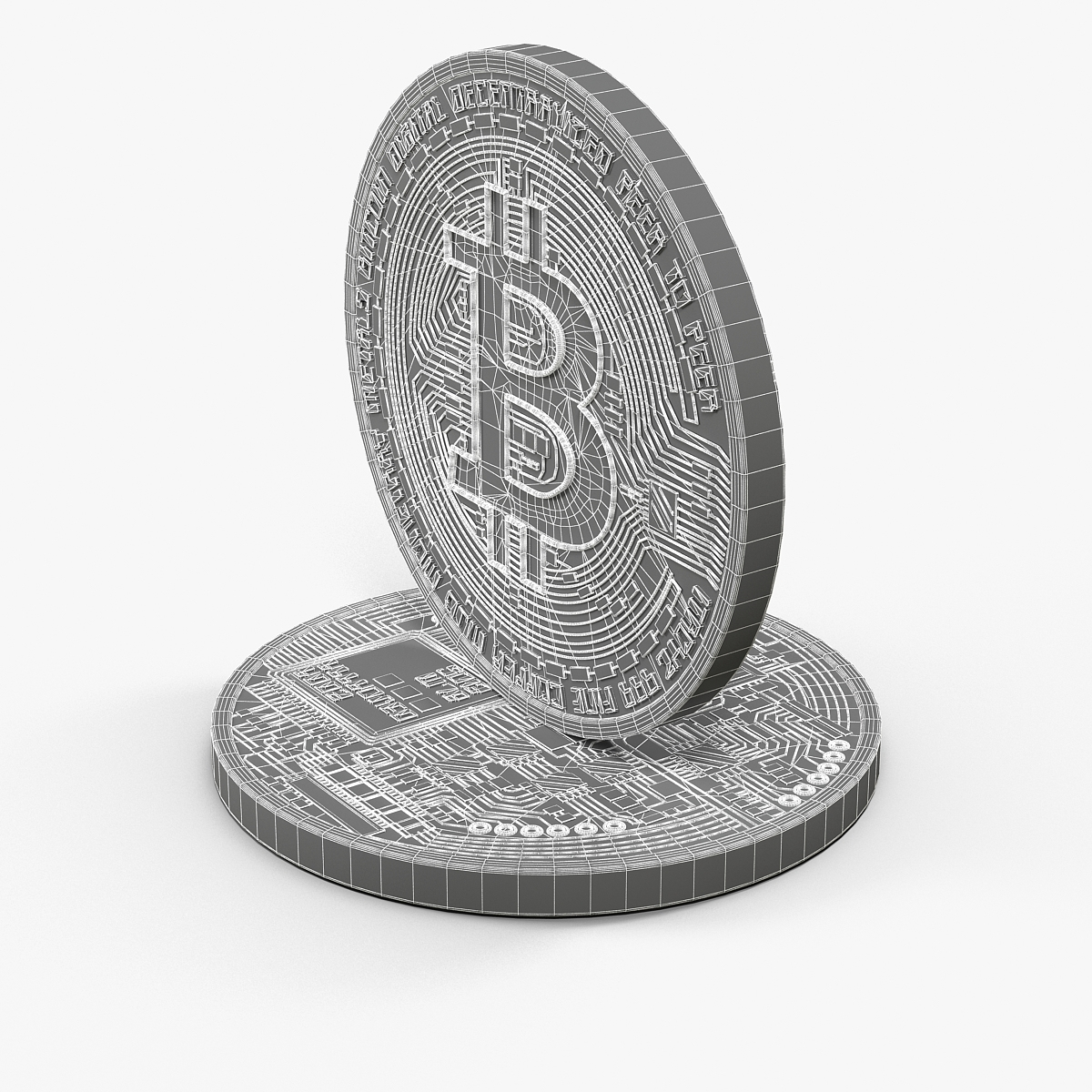 3d bitcoin coin model