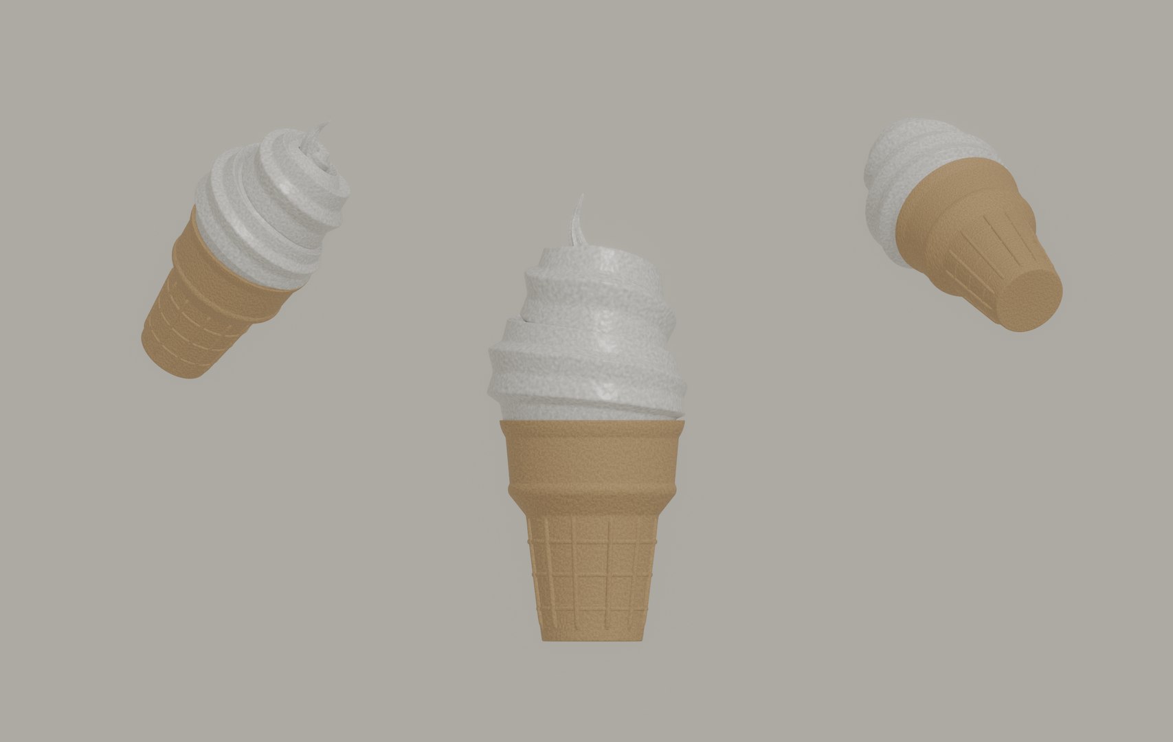 Cone Ice Cream Model - TurboSquid 2196881