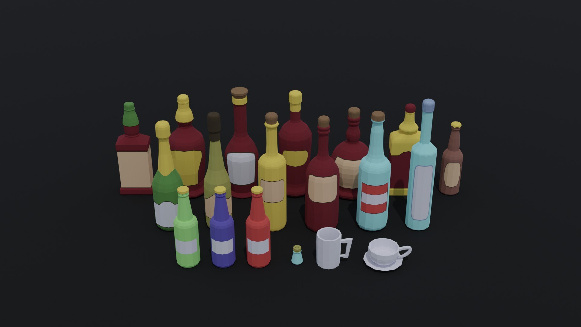 Cartoon alcohol 3D - TurboSquid 1712348