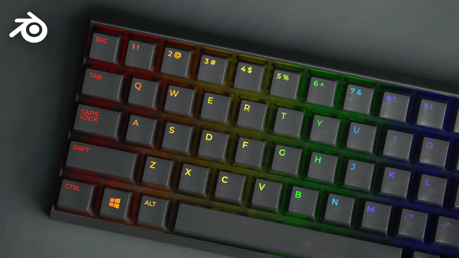 RGB Gaming Mechanical Keyboard - Blender 3D Model - TurboSquid 2284762