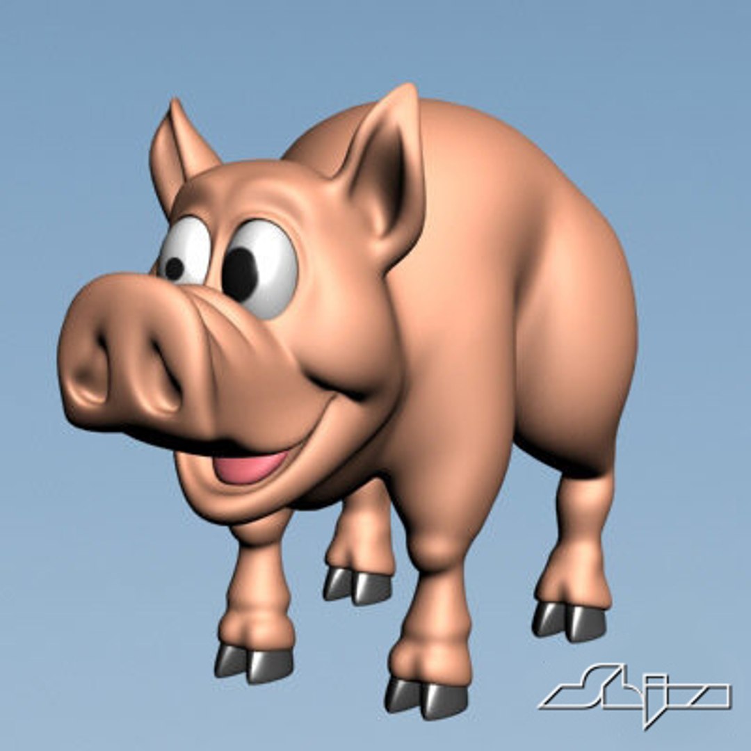 Cute Pig Animation 3d Model