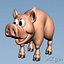 Cute Pig Animation 3d Model