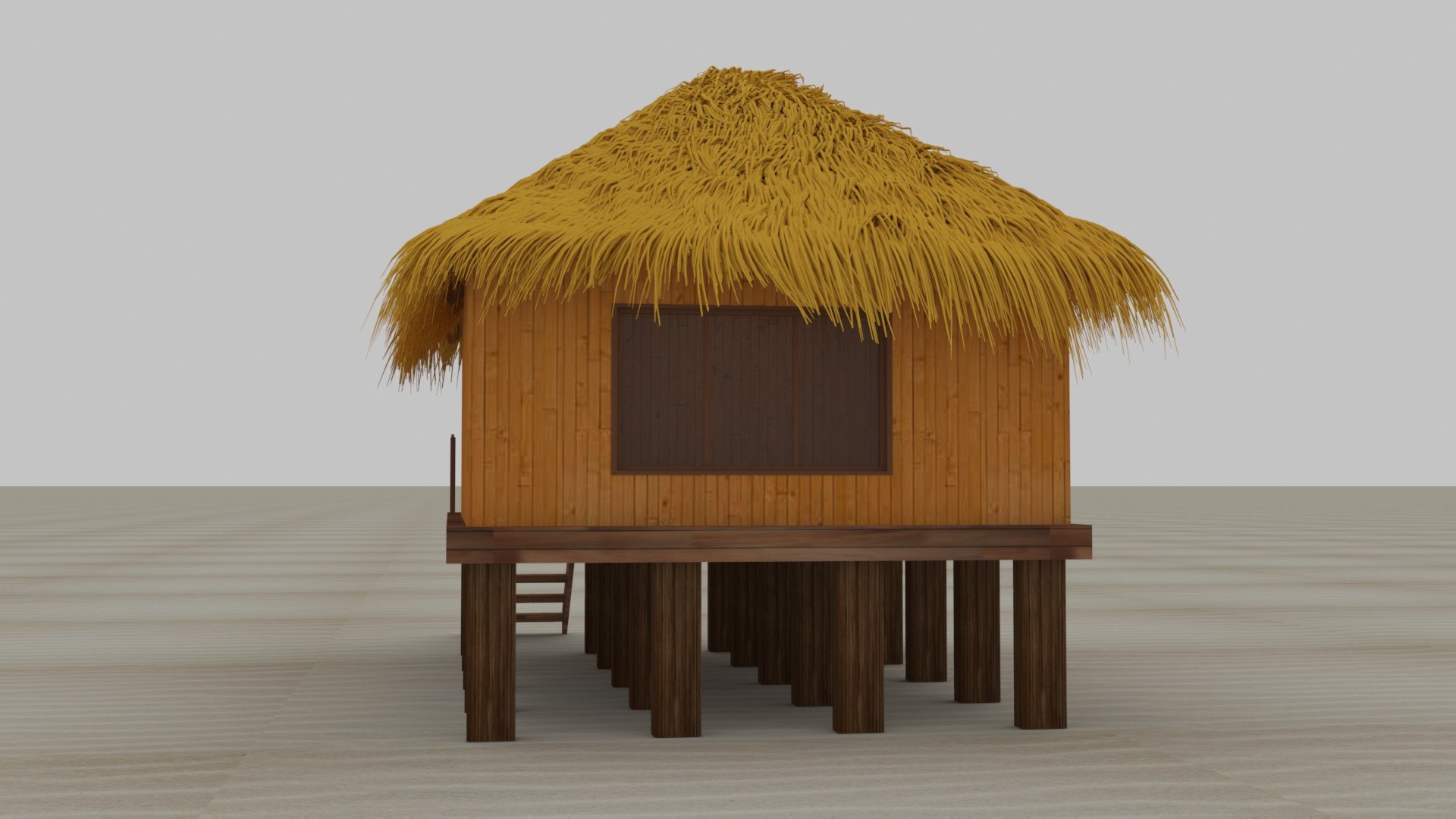 3D beach side hut - TurboSquid 1788085