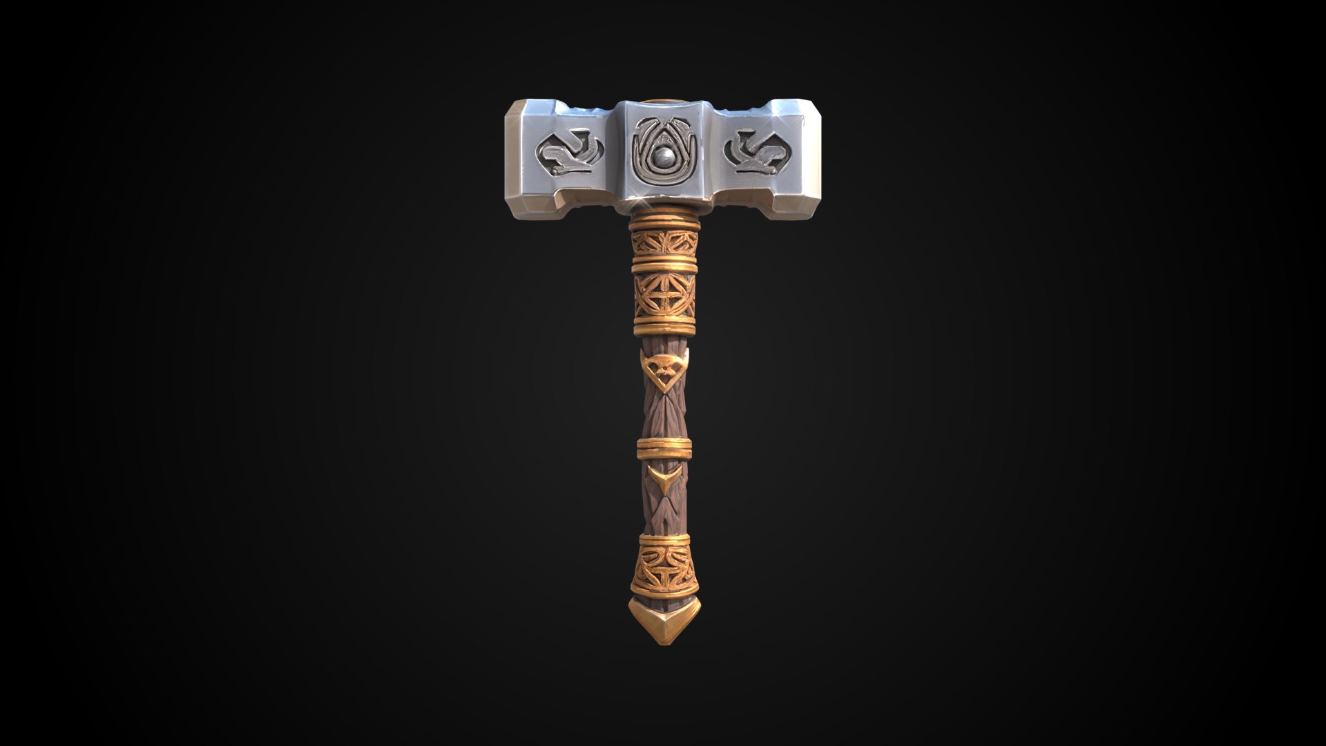 Free 3D Stylized Dwarf Sword - Stonegrip - Game Ready - TurboSquid 2438663