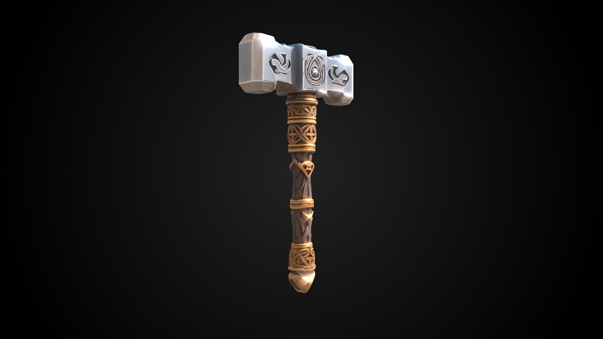 Free 3D Stylized Dwarf Sword - Stonegrip - Game Ready - TurboSquid 2438663