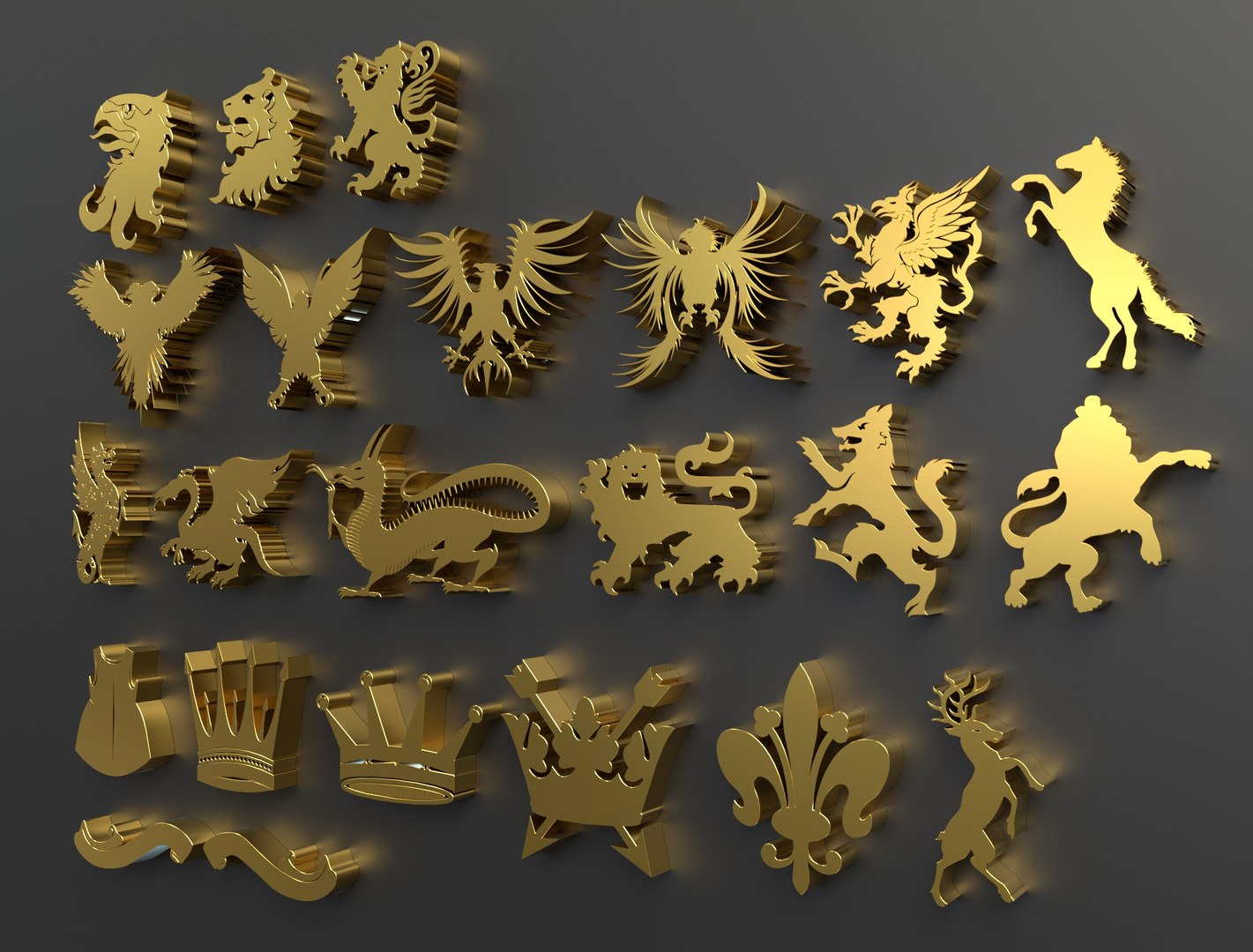Heraldry 3D model - TurboSquid 1668438
