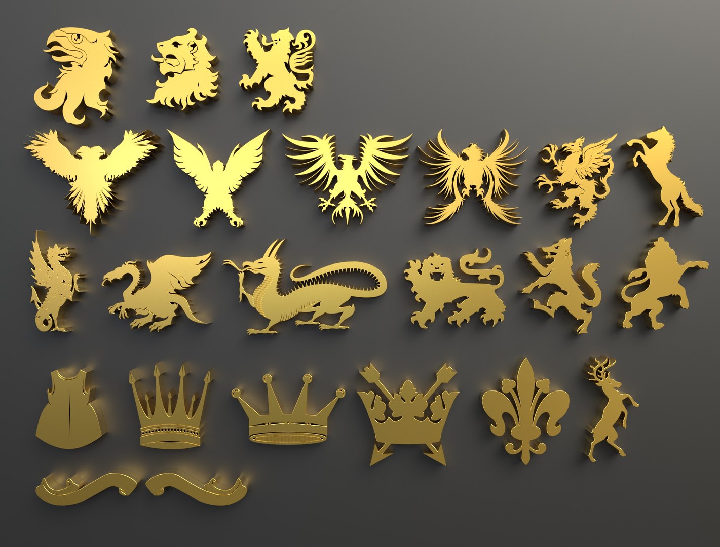 Heraldry 3D model - TurboSquid 1668438
