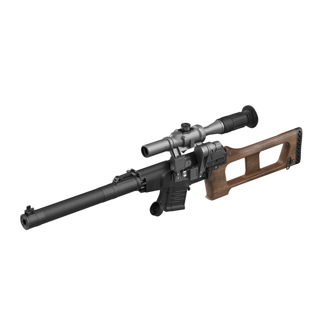 Sniper Rifle Vss Vintorez 3d 3ds