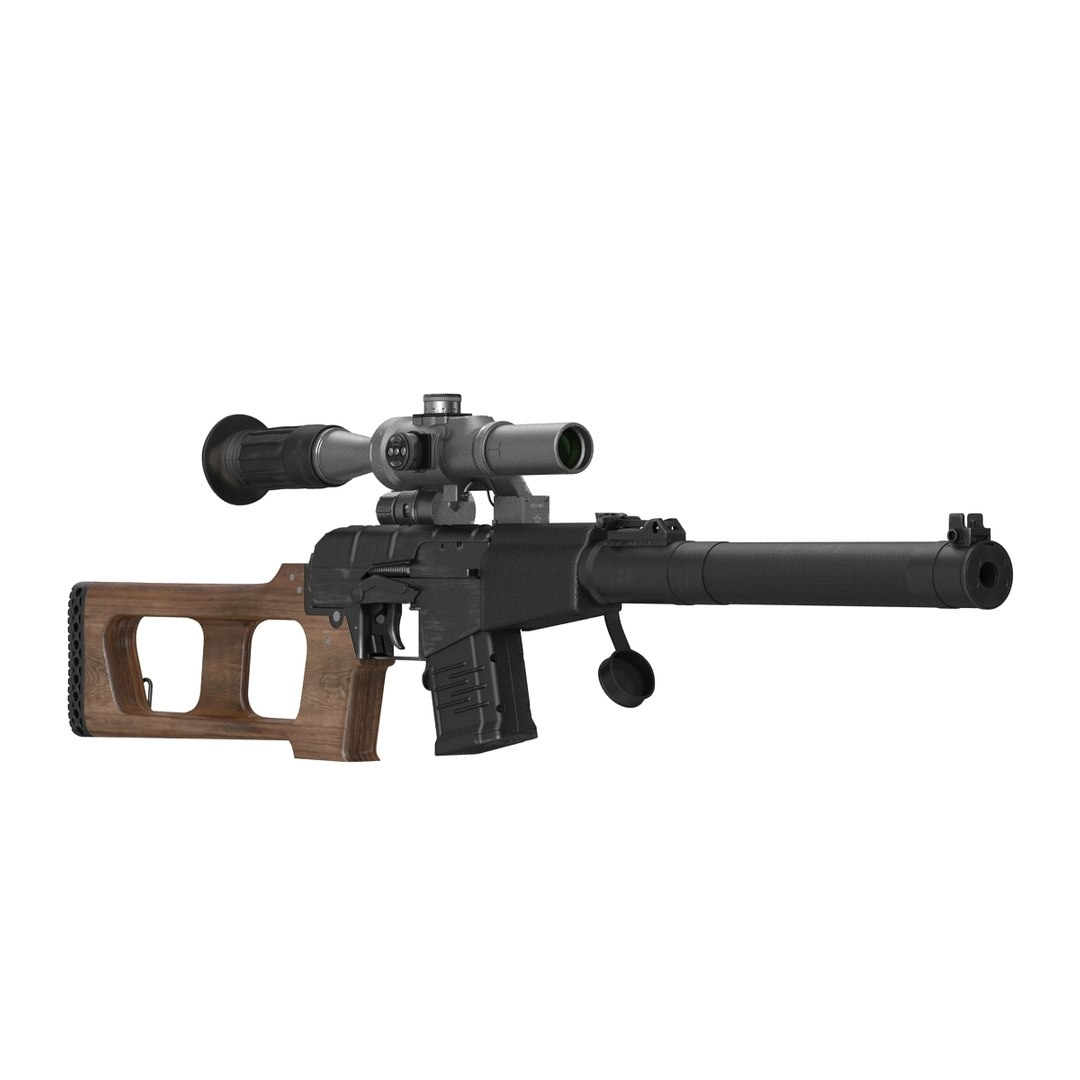 Sniper Rifle Vss Vintorez 3d 3ds