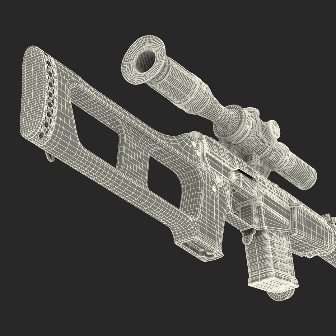sniper rifle vss vintorez 3d 3ds