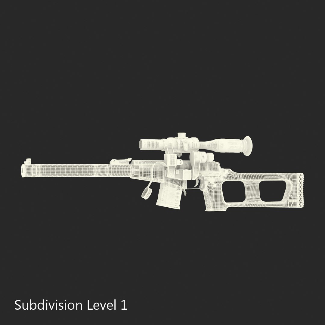 sniper rifle vss vintorez 3d 3ds