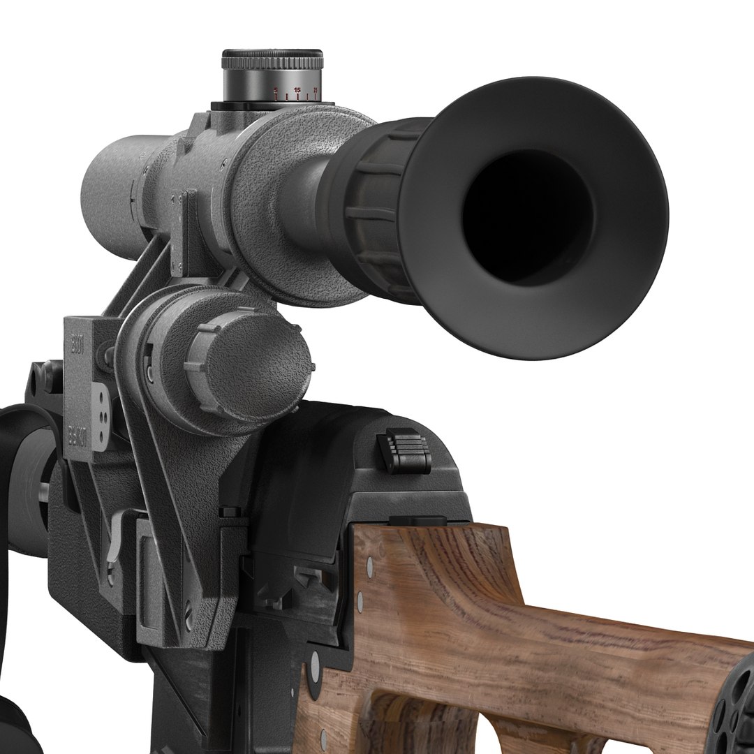 sniper rifle vss vintorez 3d 3ds