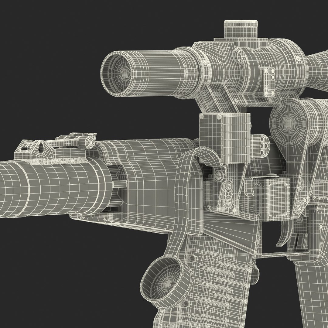 sniper rifle vss vintorez 3d 3ds