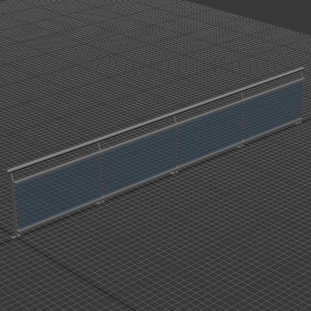3d Glass Railing Model