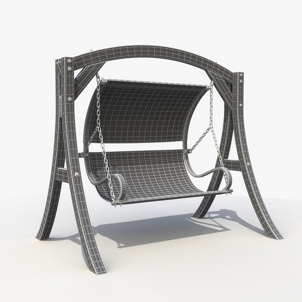 3d model of swing backyard