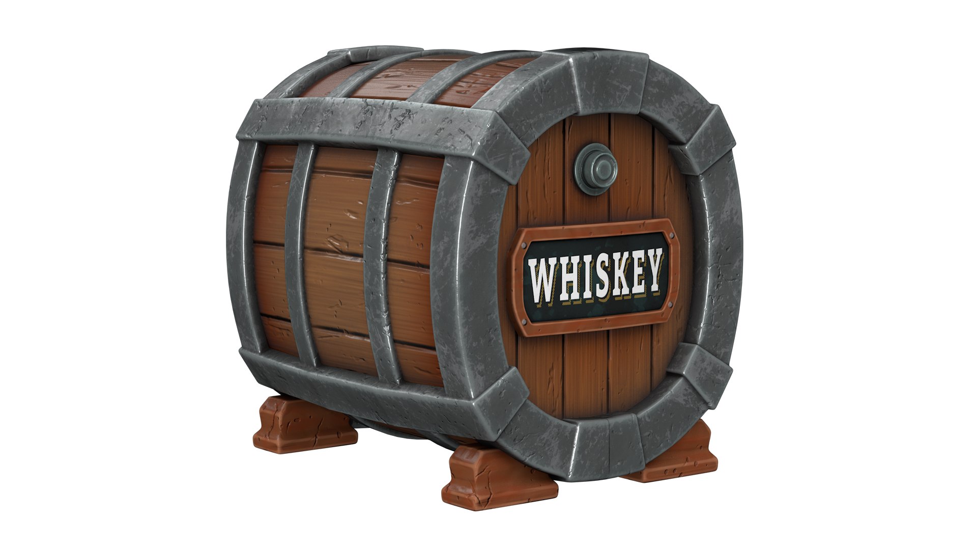 Cartoon Barrel 3D Model - TurboSquid 2117153