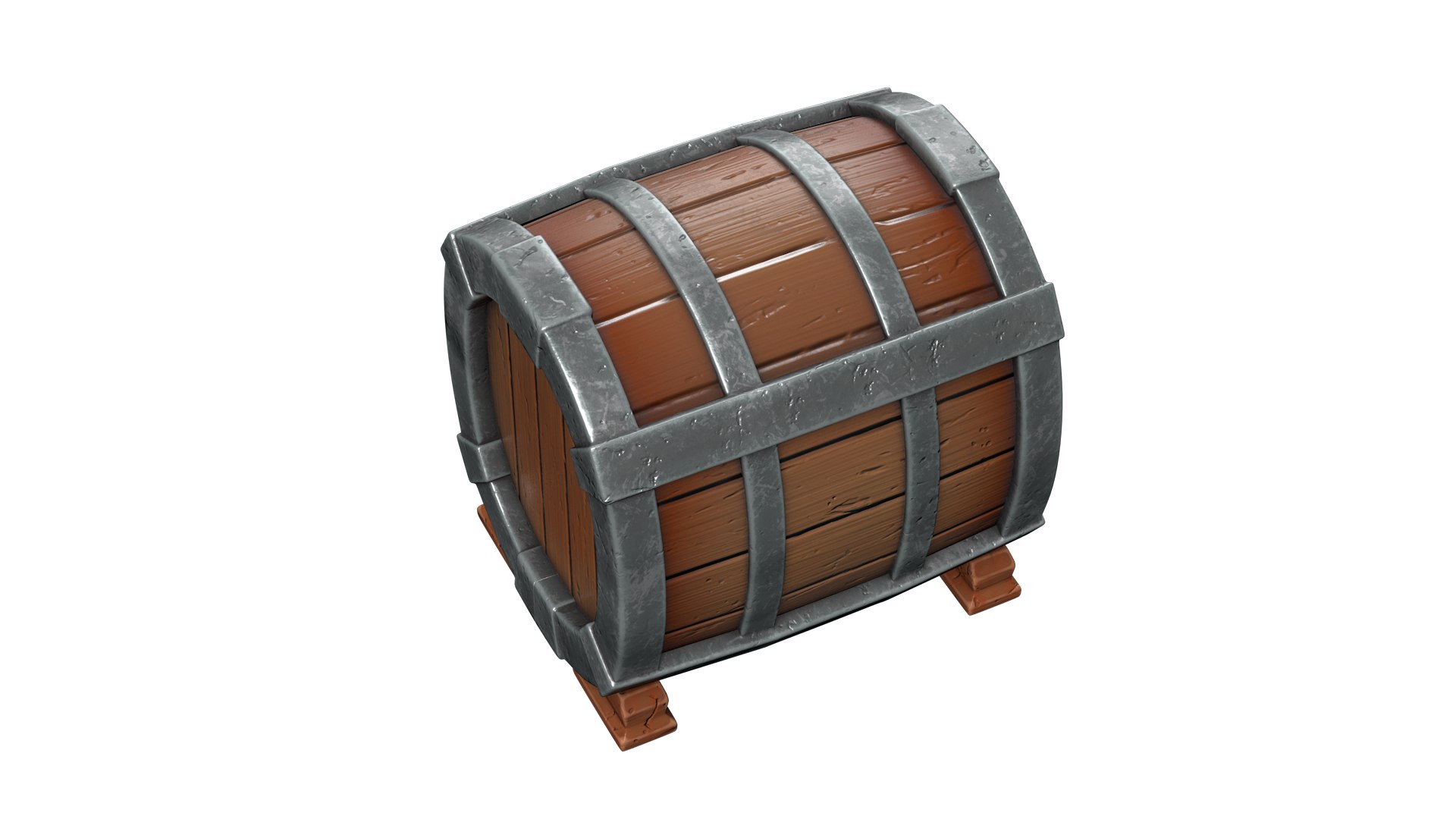 Cartoon Barrel 3D Model - TurboSquid 2117153
