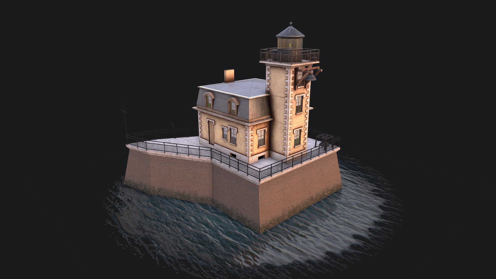 3D Lighthouse Hudson-athens Model - TurboSquid 1576739