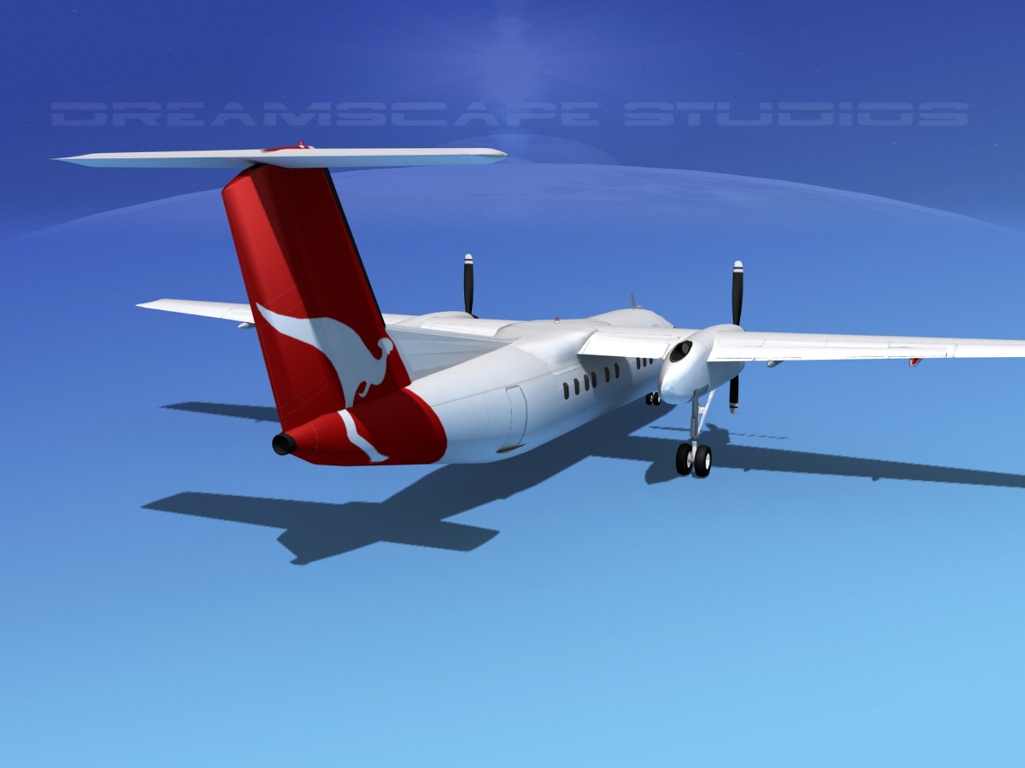 3d Dhc-8-100 Dash 8