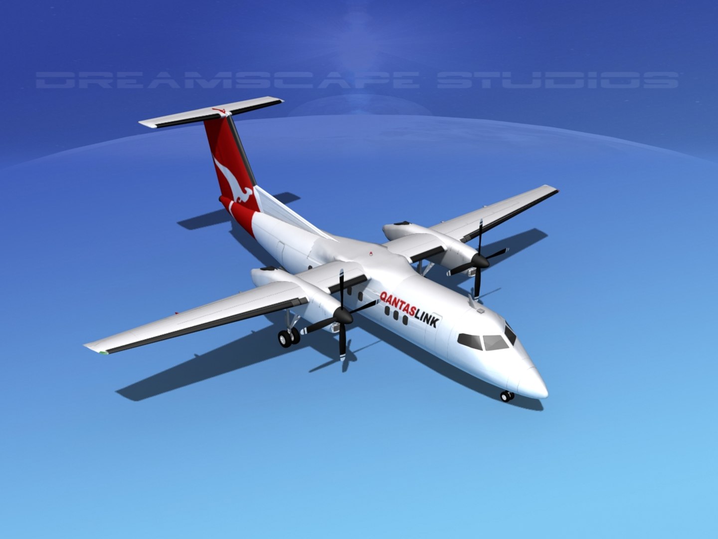 3d Dhc-8-100 Dash 8