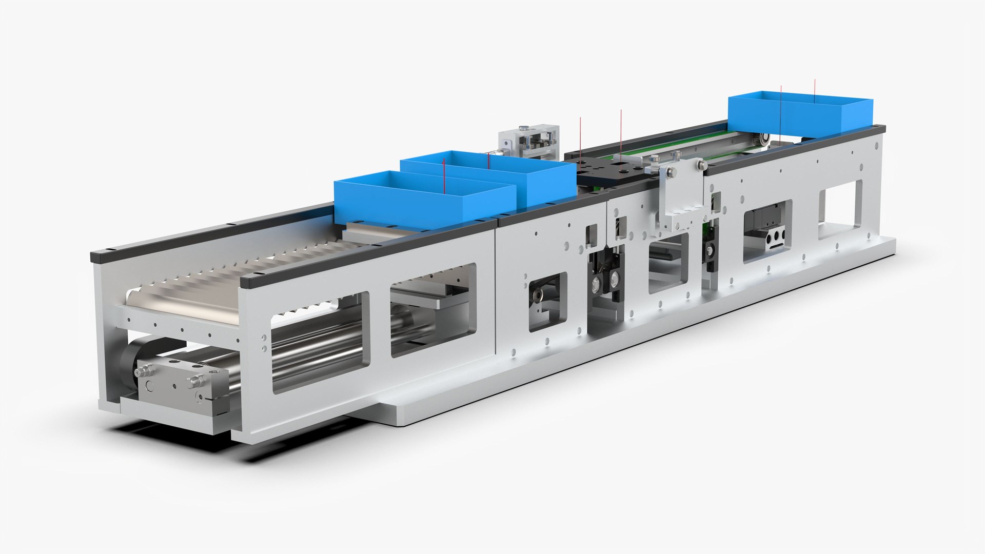 Box Conveyor Belt Line Model - TurboSquid 2027078