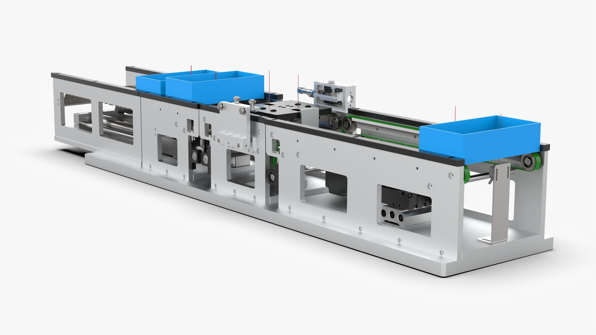 Box Conveyor Belt Line Model - TurboSquid 2027078