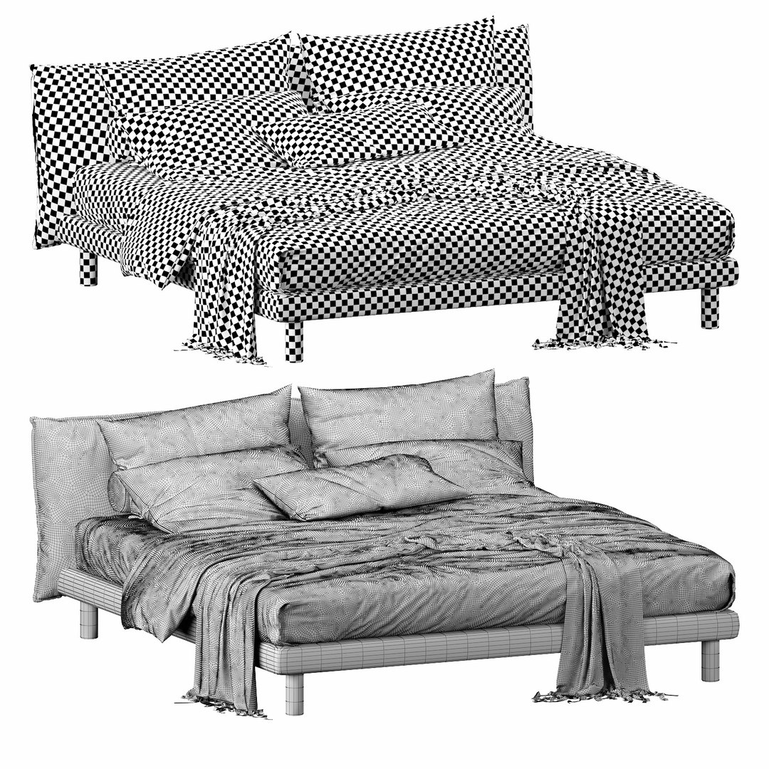 3D Meridiani Oliver Bed - TurboSquid 1569748