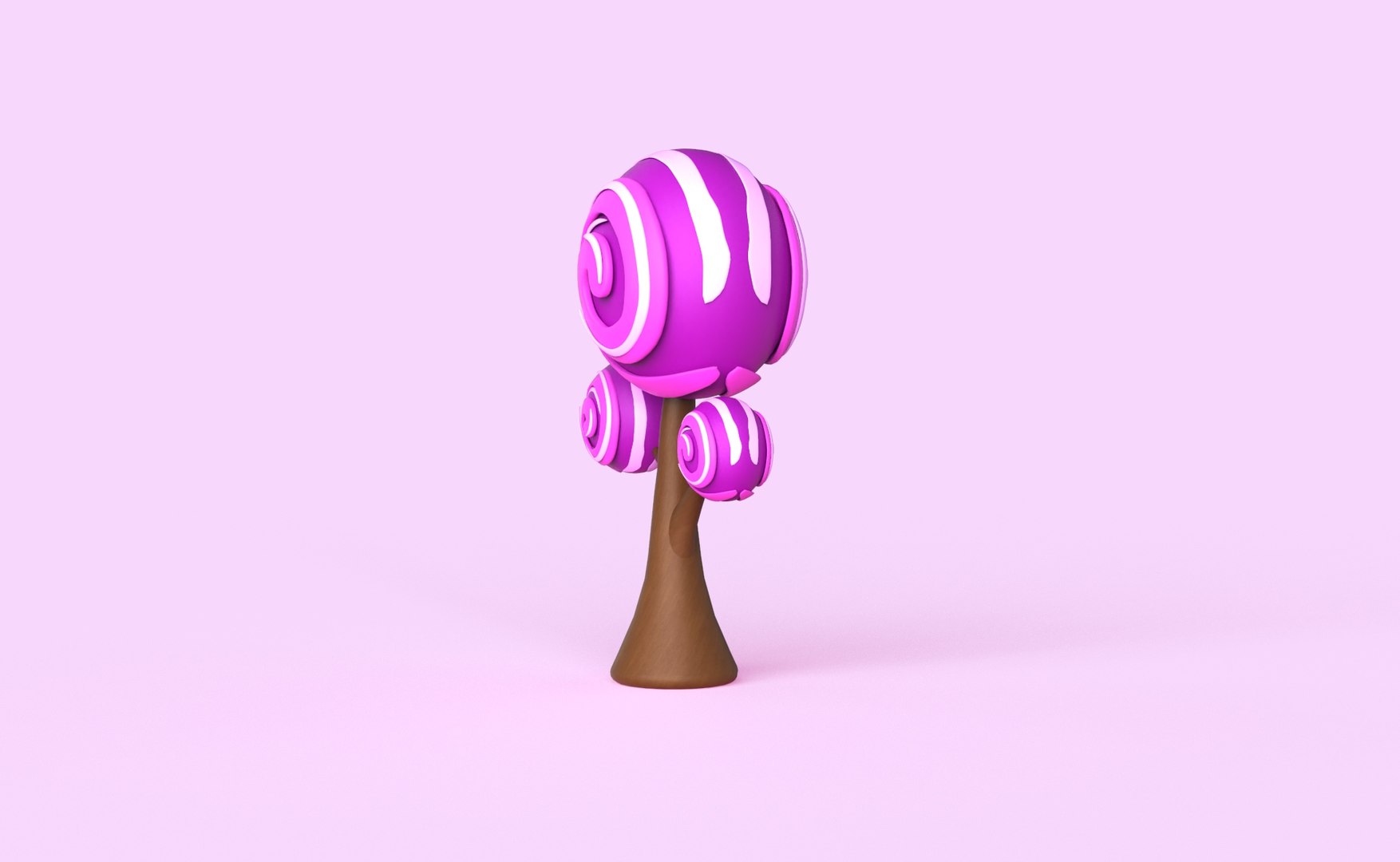 3D Cartoon Candy Tree 15 Model - TurboSquid 2252099