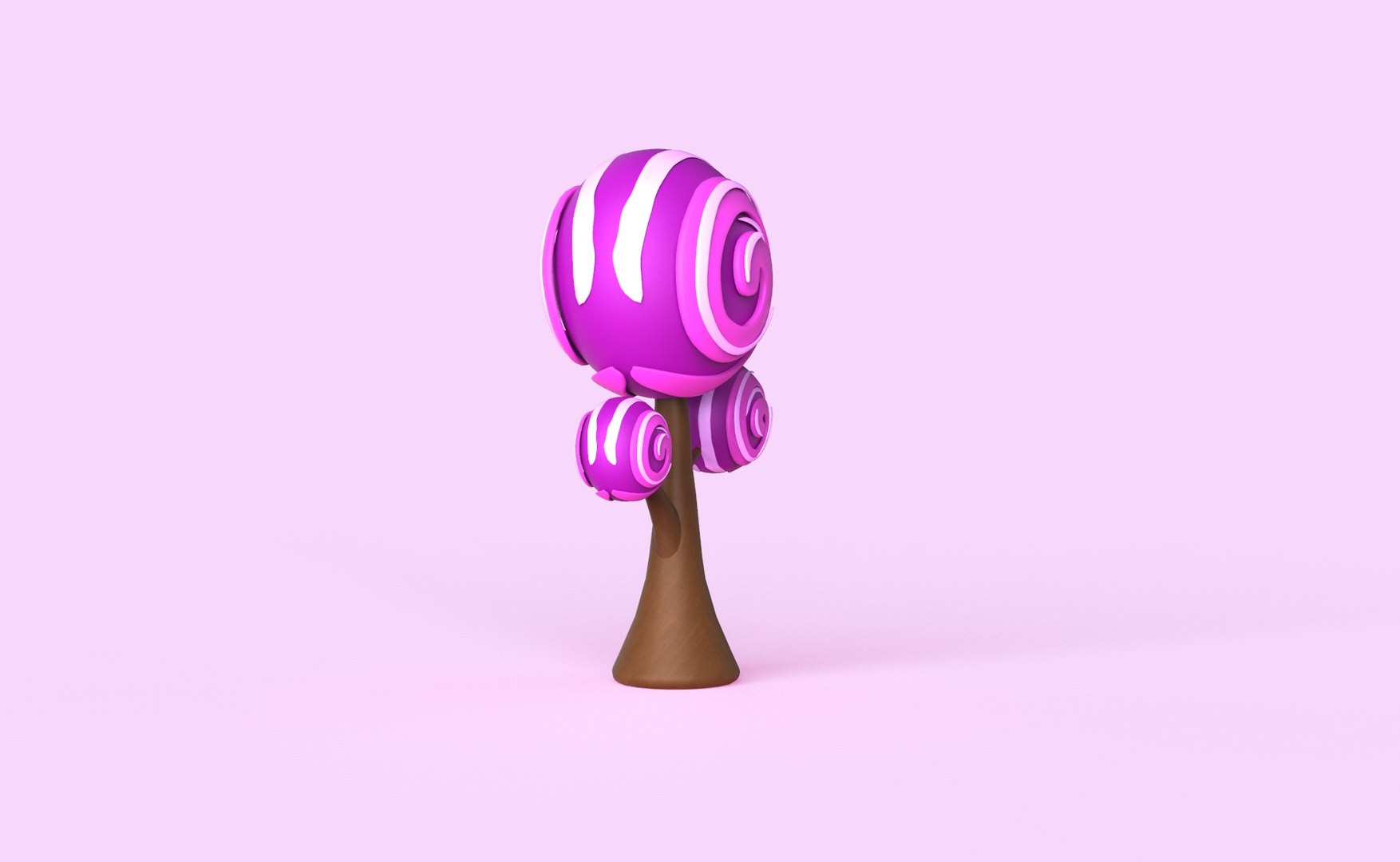 3D Cartoon Candy Tree 15 Model - TurboSquid 2252099
