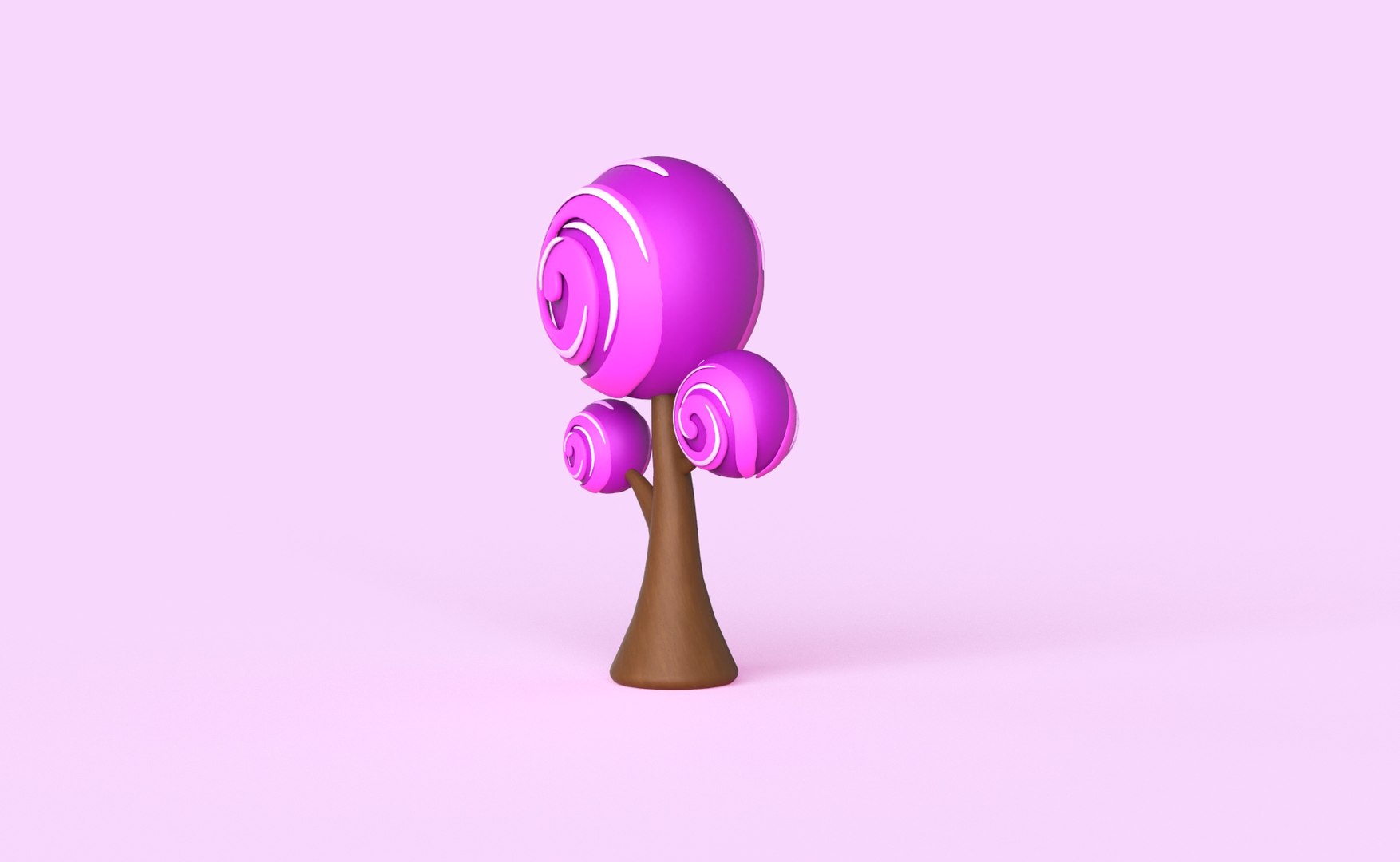 3D Cartoon Candy Tree 15 Model - TurboSquid 2252099
