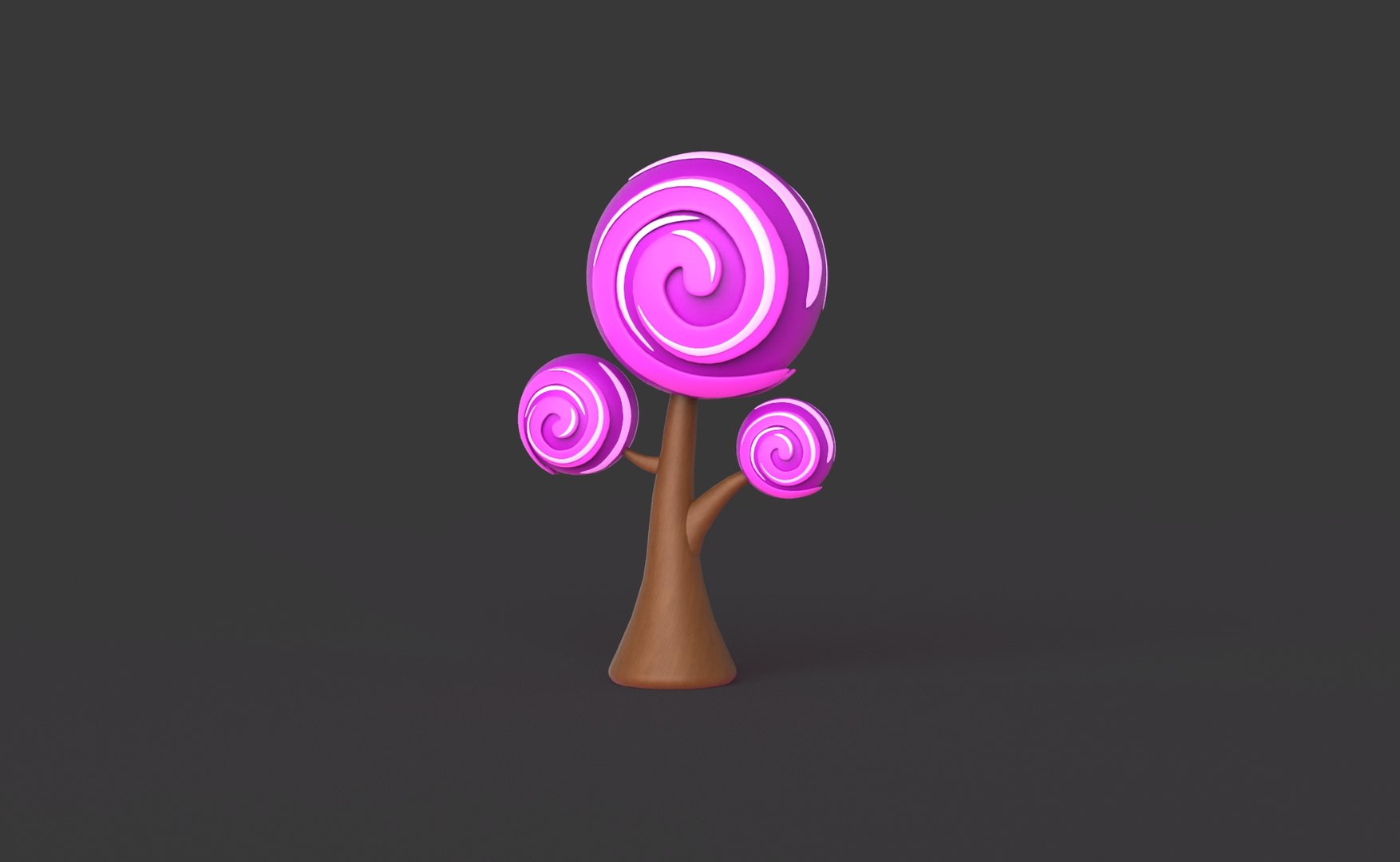3D Cartoon Candy Tree 15 Model - TurboSquid 2252099