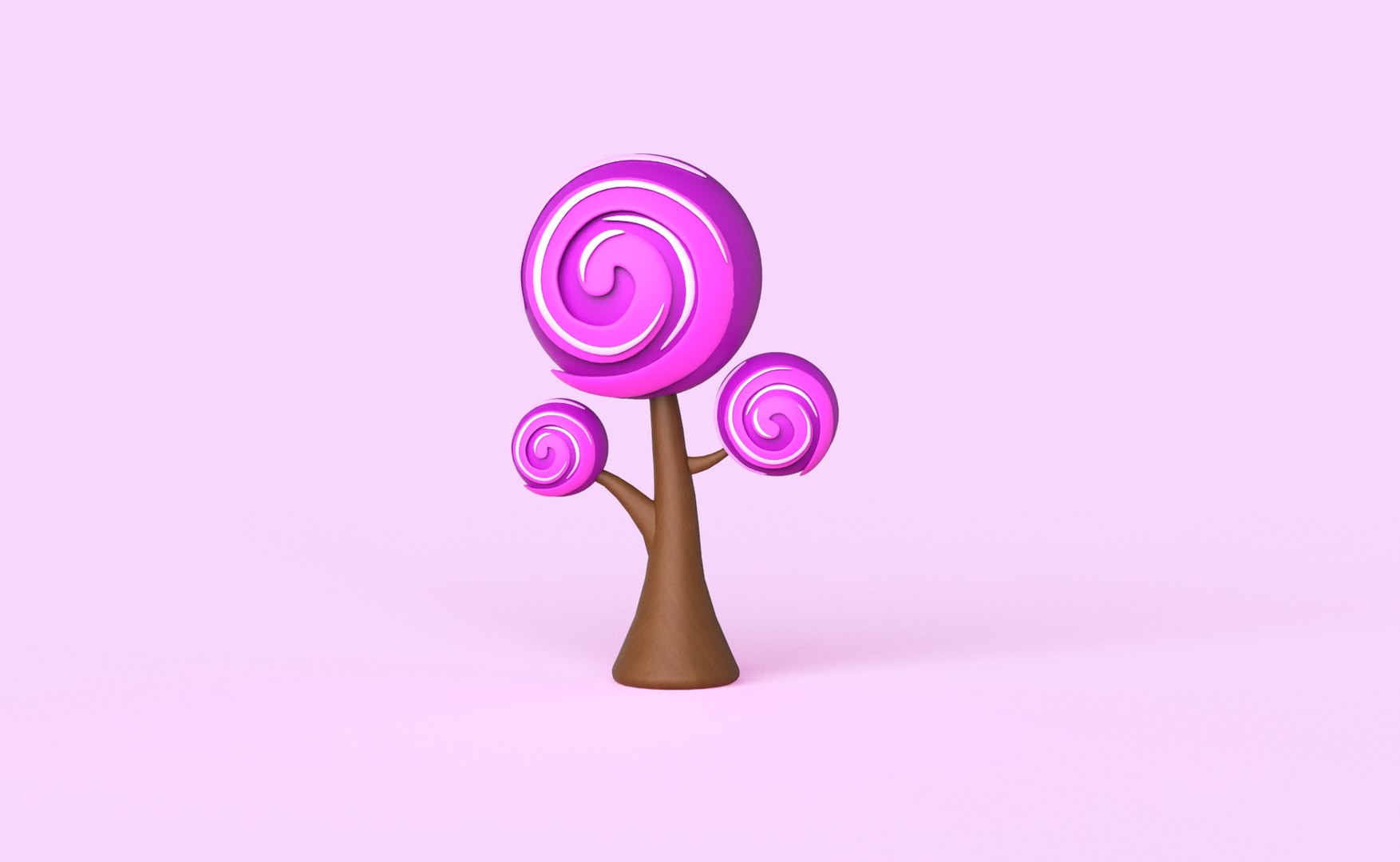 3D Cartoon Candy Tree 15 Model - TurboSquid 2252099