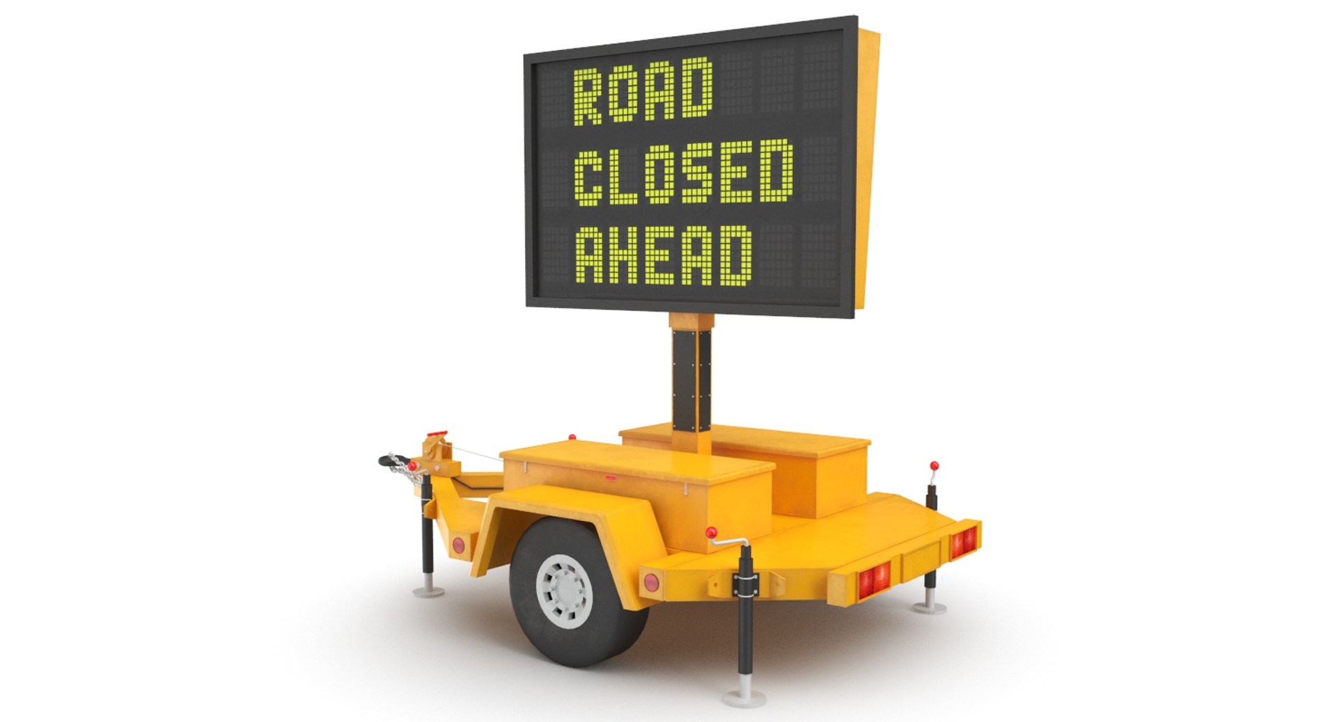 3D Electronic Road Sign Model - TurboSquid 1312934