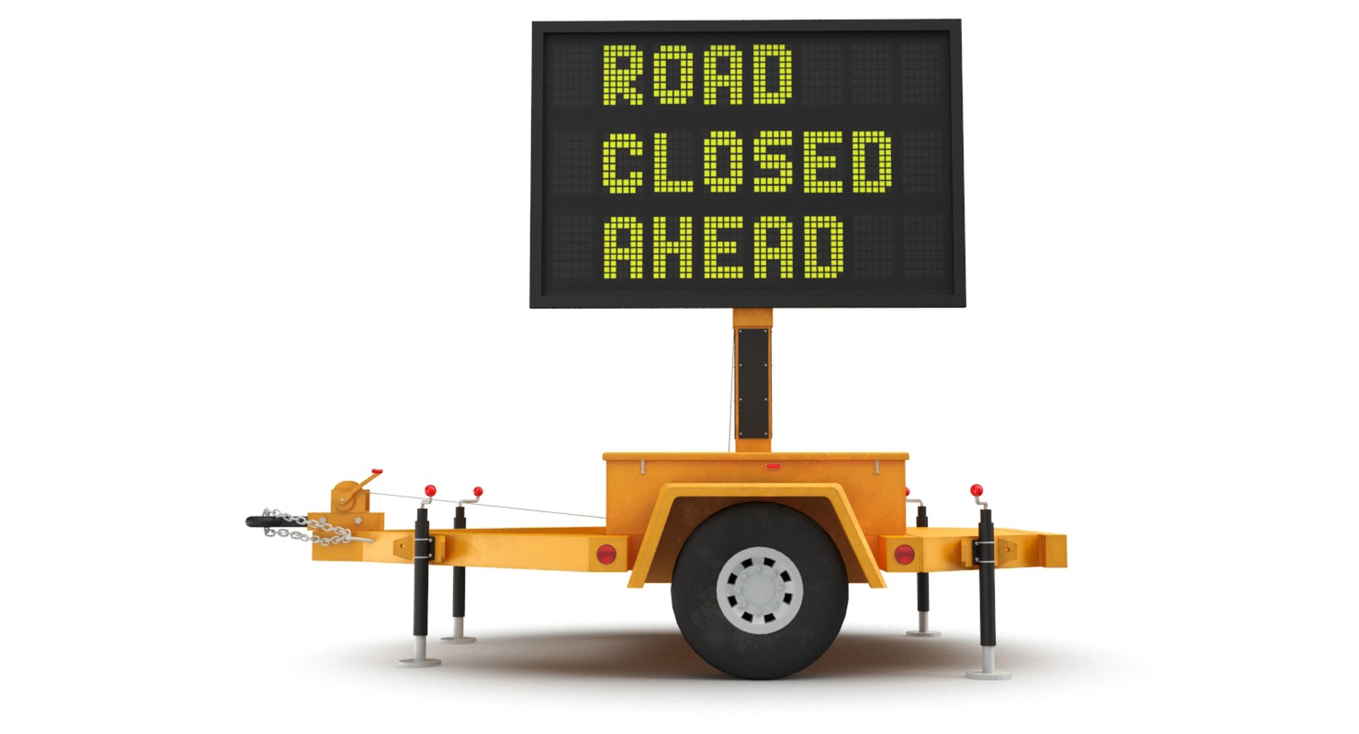 3D Electronic Road Sign Model - TurboSquid 1312934