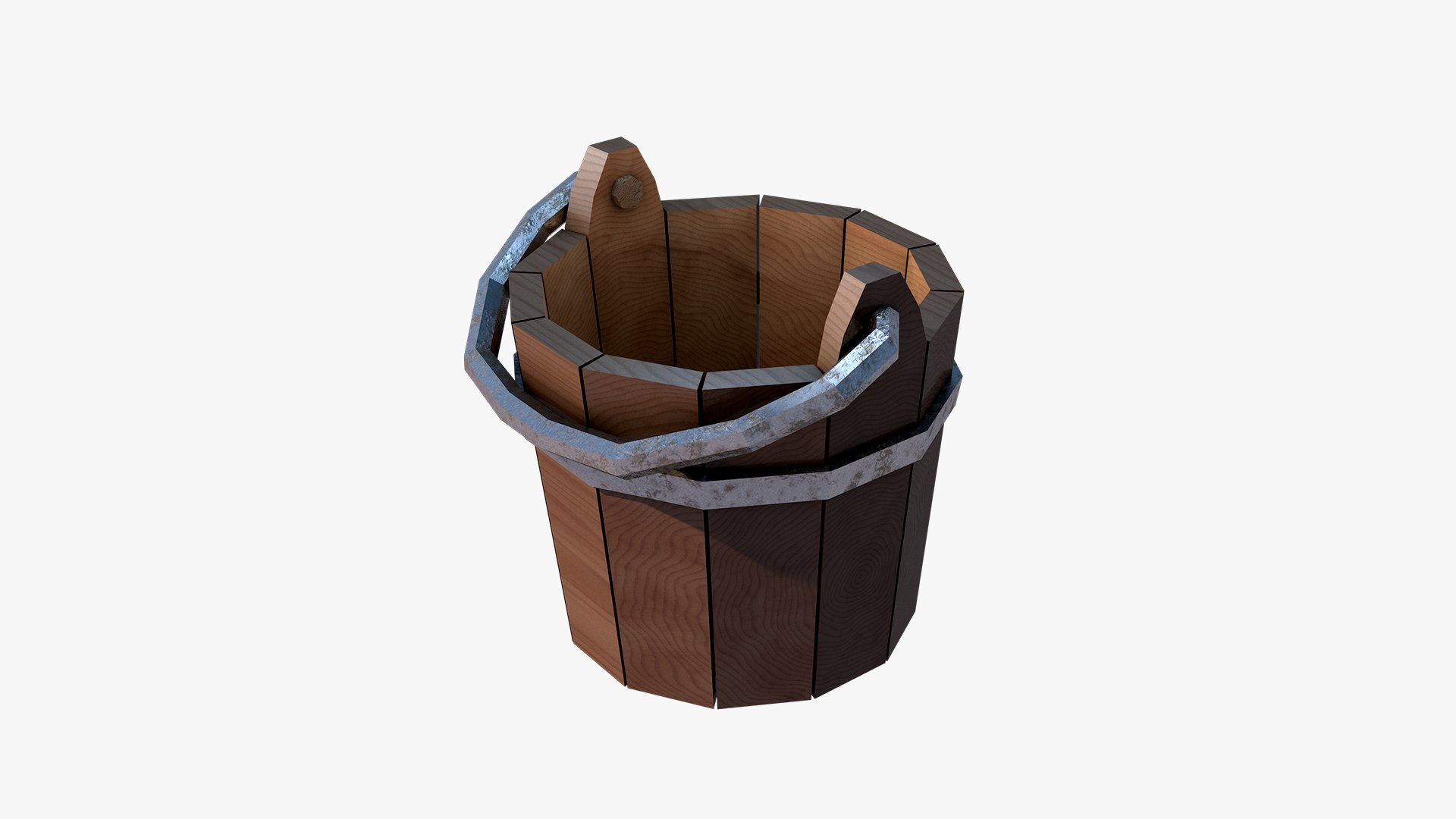 Low Poly Bucket 3D - TurboSquid 1887121