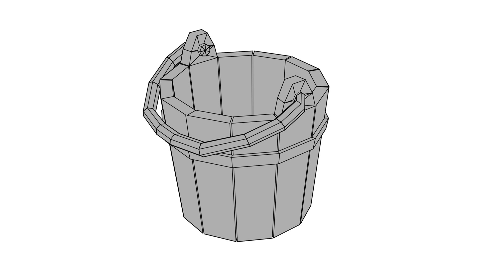 Low Poly Bucket 3D - TurboSquid 1887121