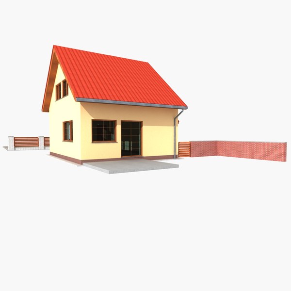 simple detached house 3d model