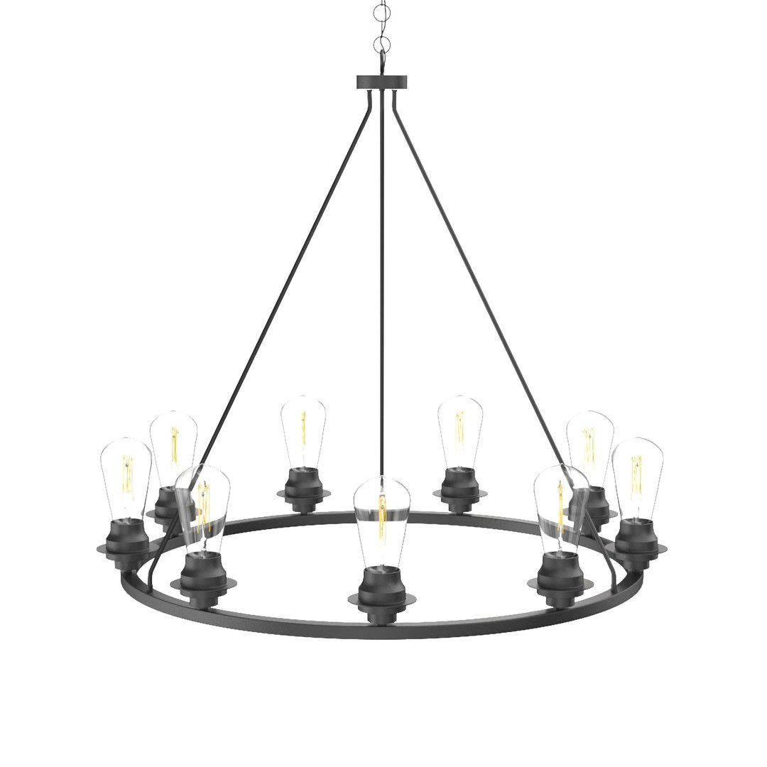 Progress Lighting Debut 9-Light Graphite Modern Contemporary Chandelier ...