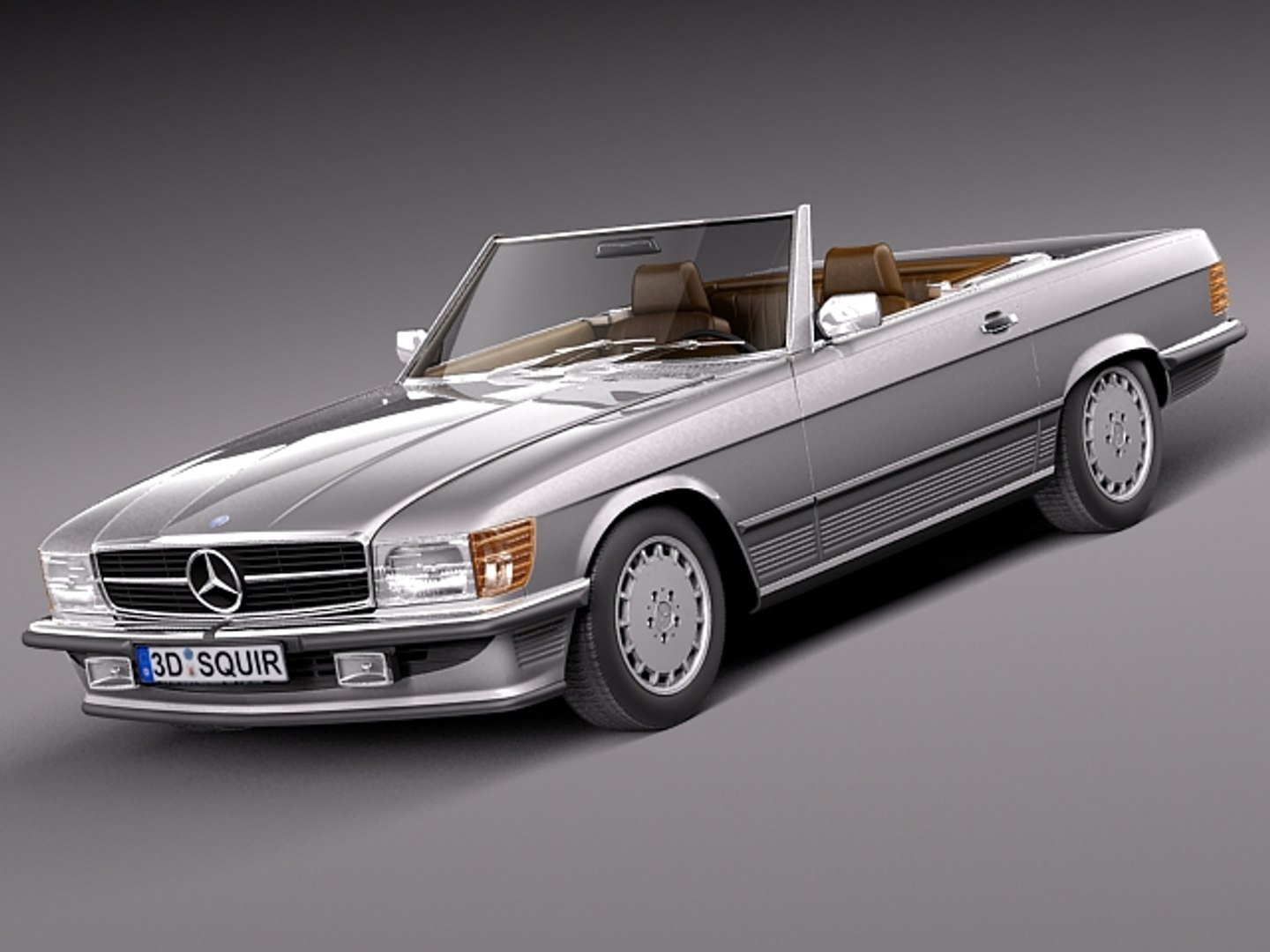 mercedes sl r107 1971 3d model