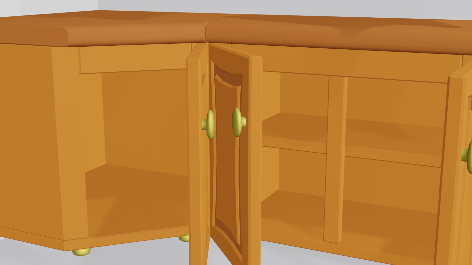 3D Cartoon Modular Kitchen Design Model - TurboSquid 1491643