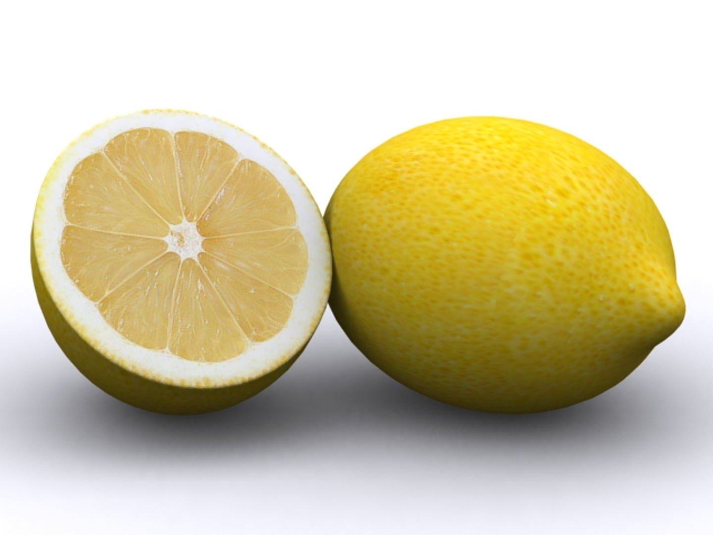 3d lemon fruit model